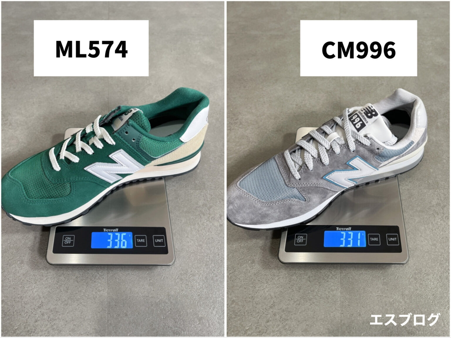 ニューバランス574と996の違いを写真付きで比較！サイズ感の違いやどっちを選べばいいかも紹介